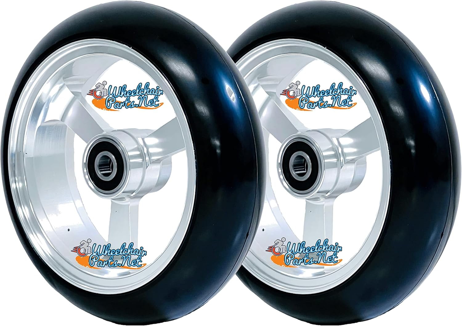 Wheelchair Front Caster Wheels in 5"x1.40" (Rim) - Walmart.com
