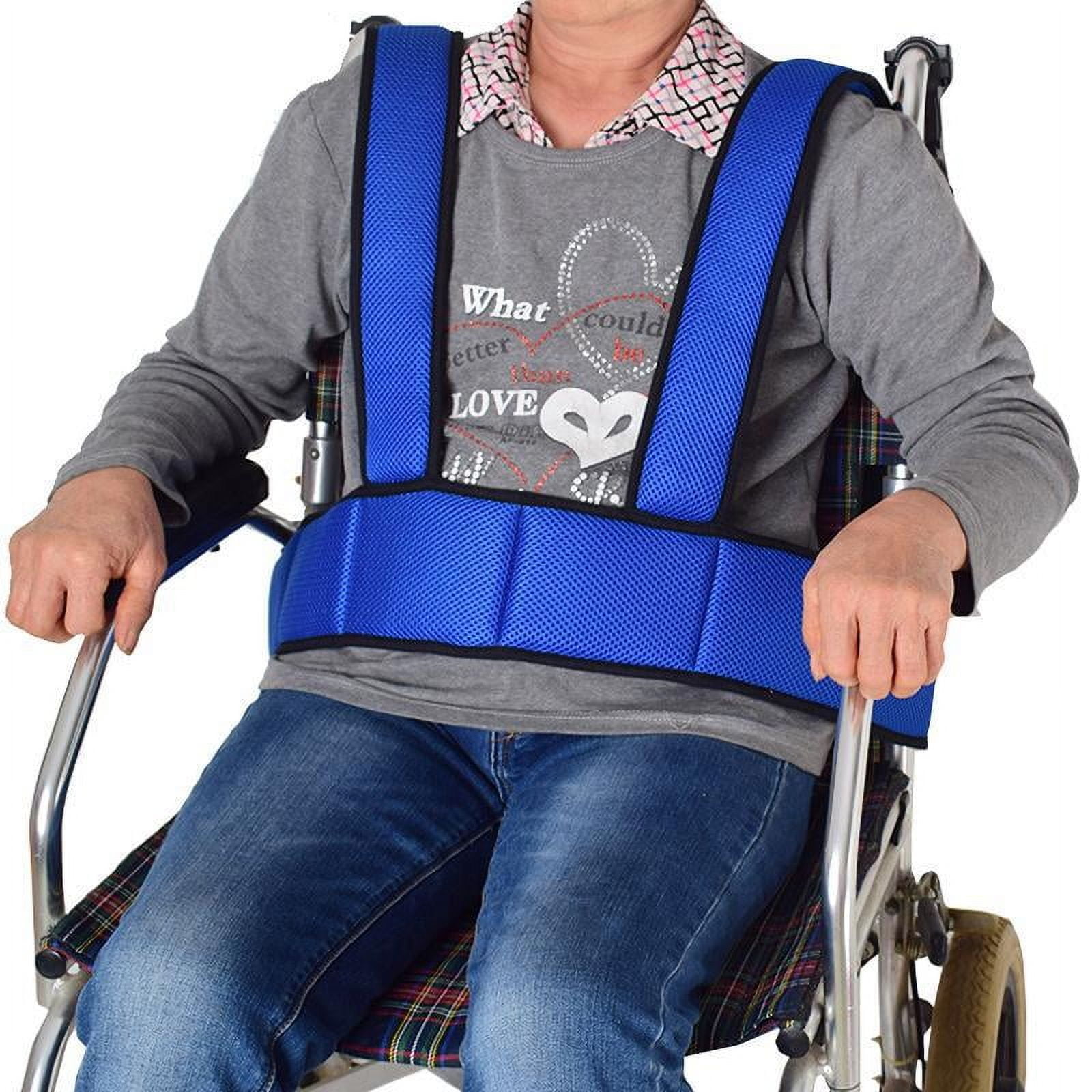 Wheelchair Harness (Blue) Breathable and Non-Slip Lap Belt Harness for ...