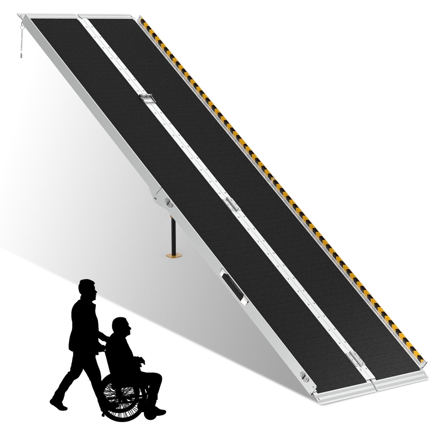 Wheelchair Ramp 10FT,Portable Folding Aluminum with Load-Reducing ...