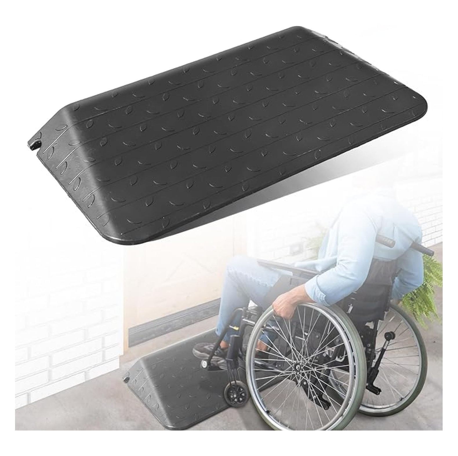 Wheelchair Ramp 3" , Rubber Threshold Ramps for Home Doorway, 5500 lbs ...