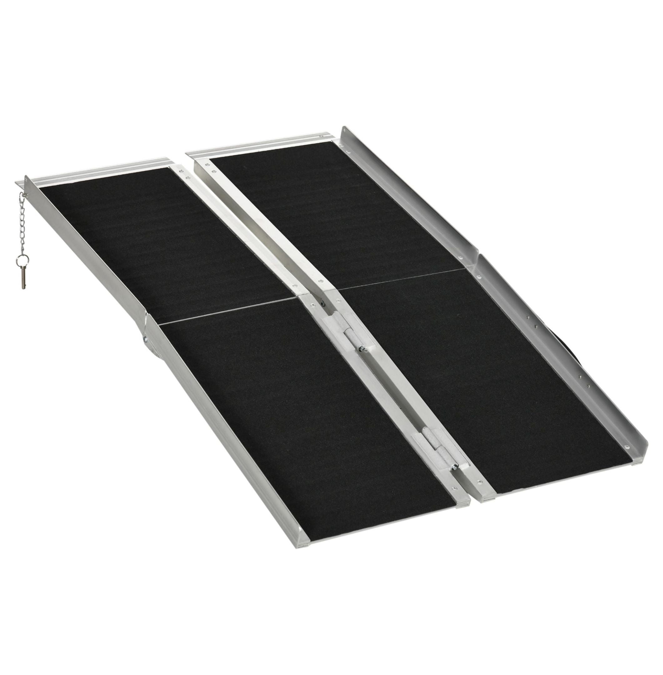 Wheelchair Ramp 4ft Portable Aluminum - Non-Slip Doorway Ramp for Steps ...