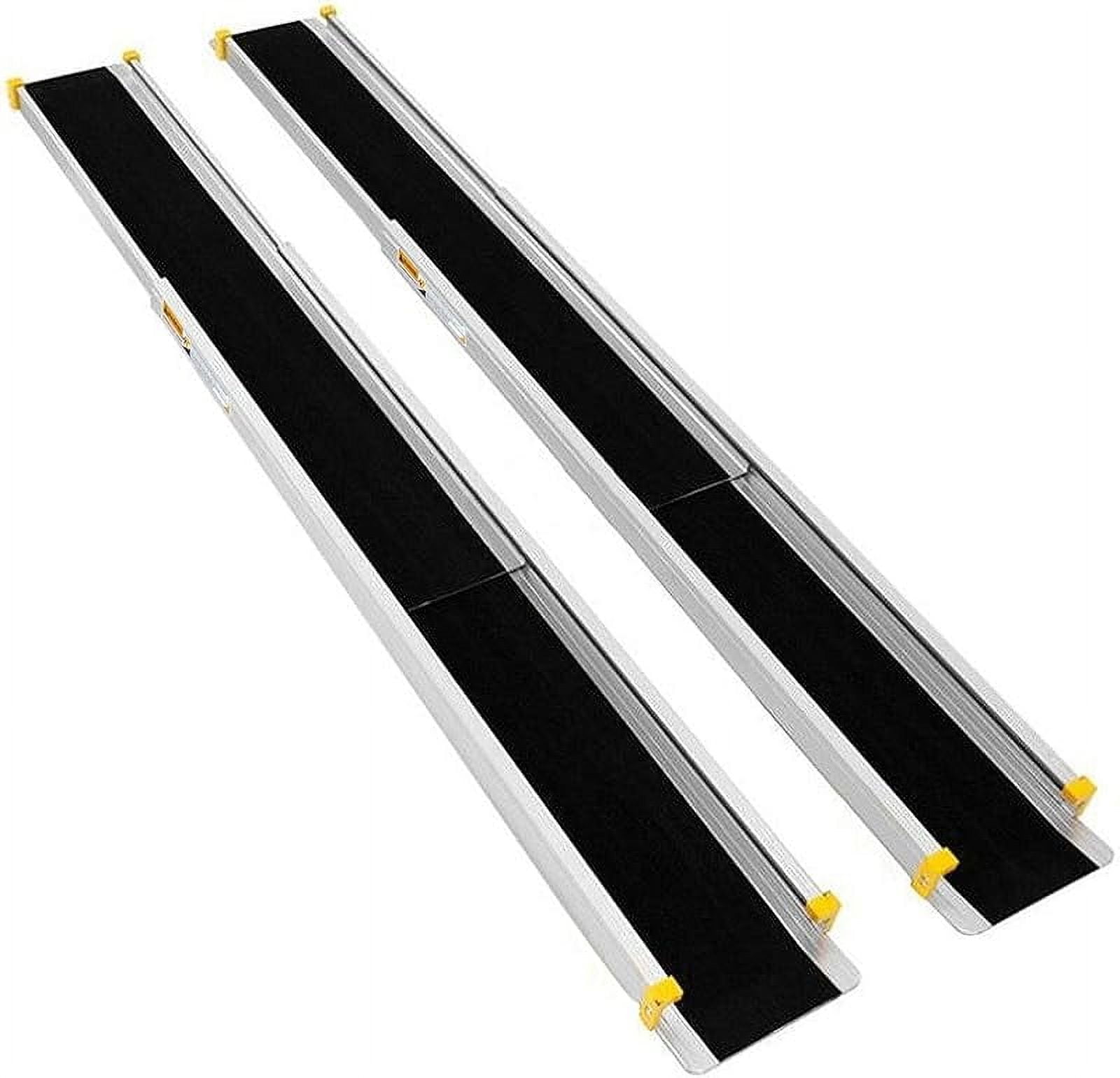 Wheelchair Ramp, Adjustable Portable Aluminum Ramps with Non-Skid ...