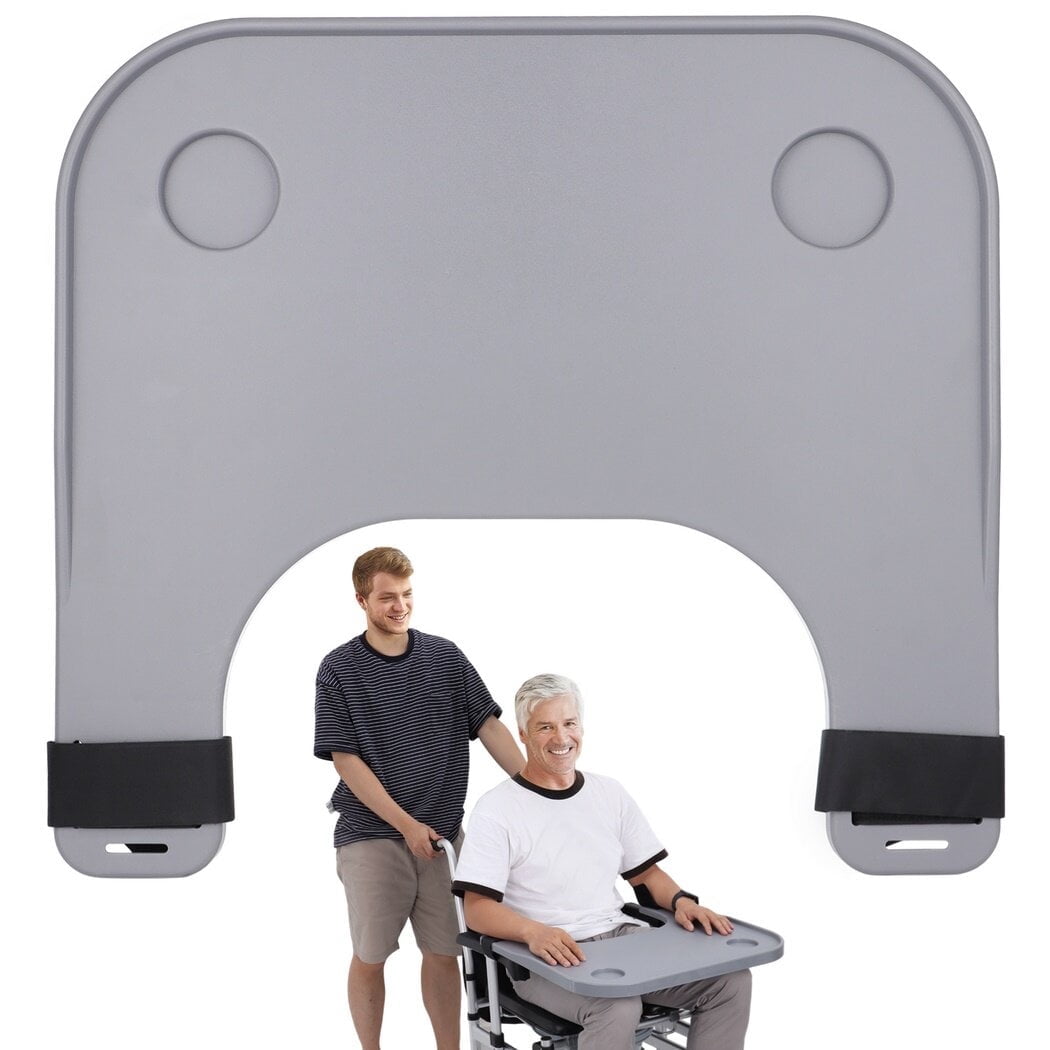 Detachable Wheelchair Tray Table with Cup Holders, ABS Plastic Steel ...