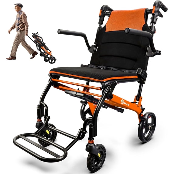 Wheelchairs for Adults Transport Chair Lightweight Foldable with ...