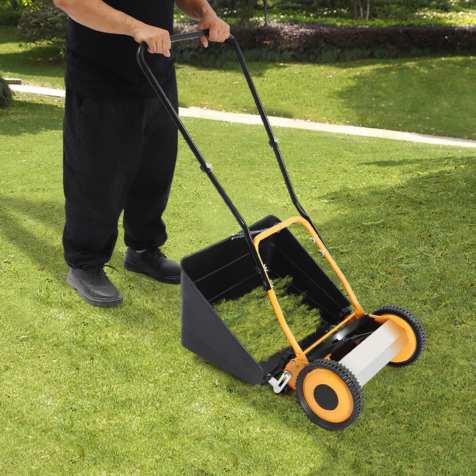 Wheeled Lawn Mower, Hand Push Lawn Mower For Villas, Homes, Backyards ...