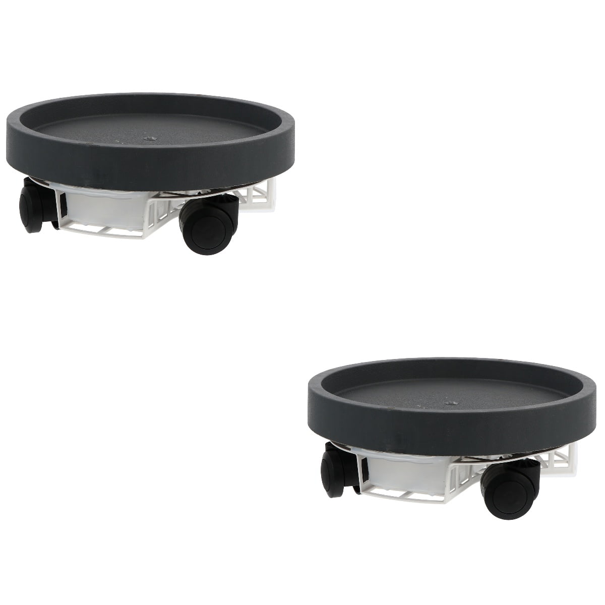 Wheeled Planter Tray 2 Pieces Caster Indoor Pots Pulley Flower Stand ...