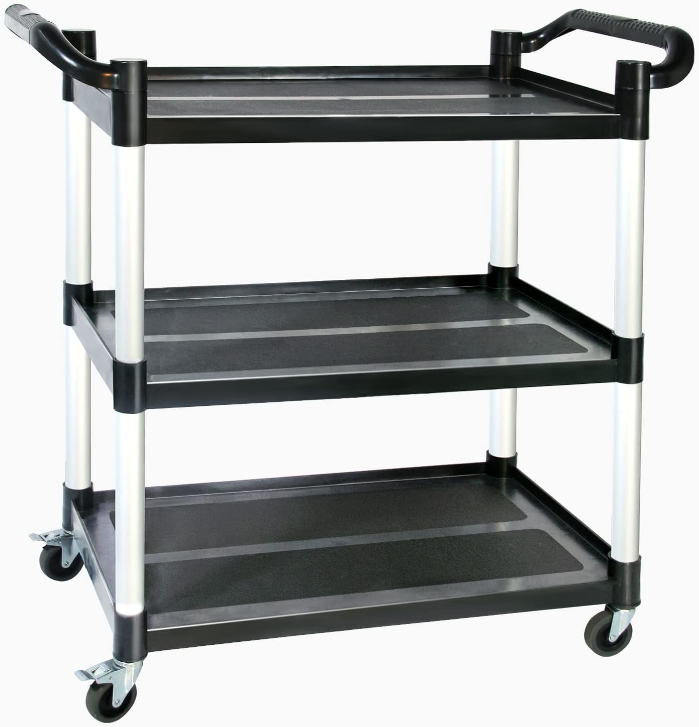 Wheeled Utility Cart, 3-Tier Rolling Cart with Wheels, Heavy Duty 510 ...
