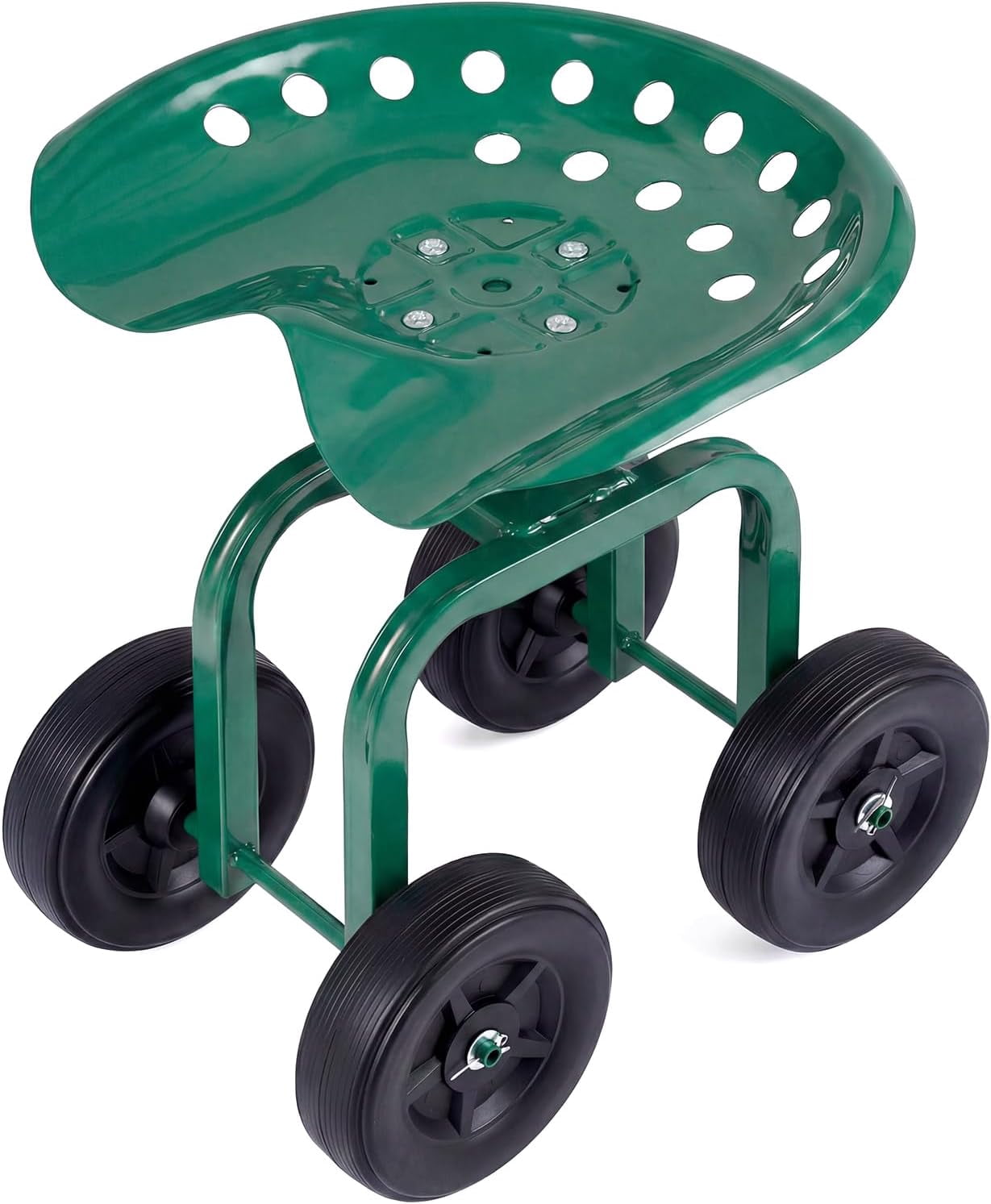 Wheeled garden cart, multifunctional stool cart with adjustable 360 ...