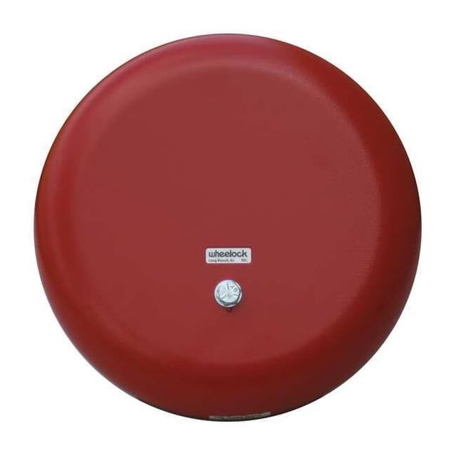 Bell, Bell, Continuous/Pulse, 115V AC, 88 dB, Metal, Red, Wall Mount ...