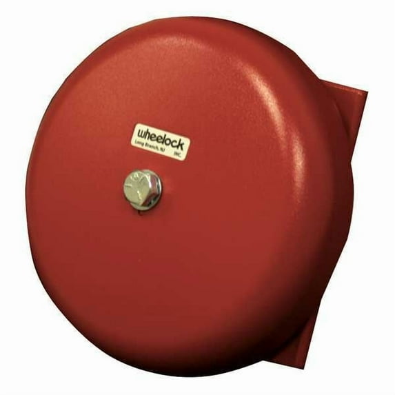Bell, Bell, Continuous/Pulse, 24V AC, 85 dB, Metal, Red, Wall Mount ...