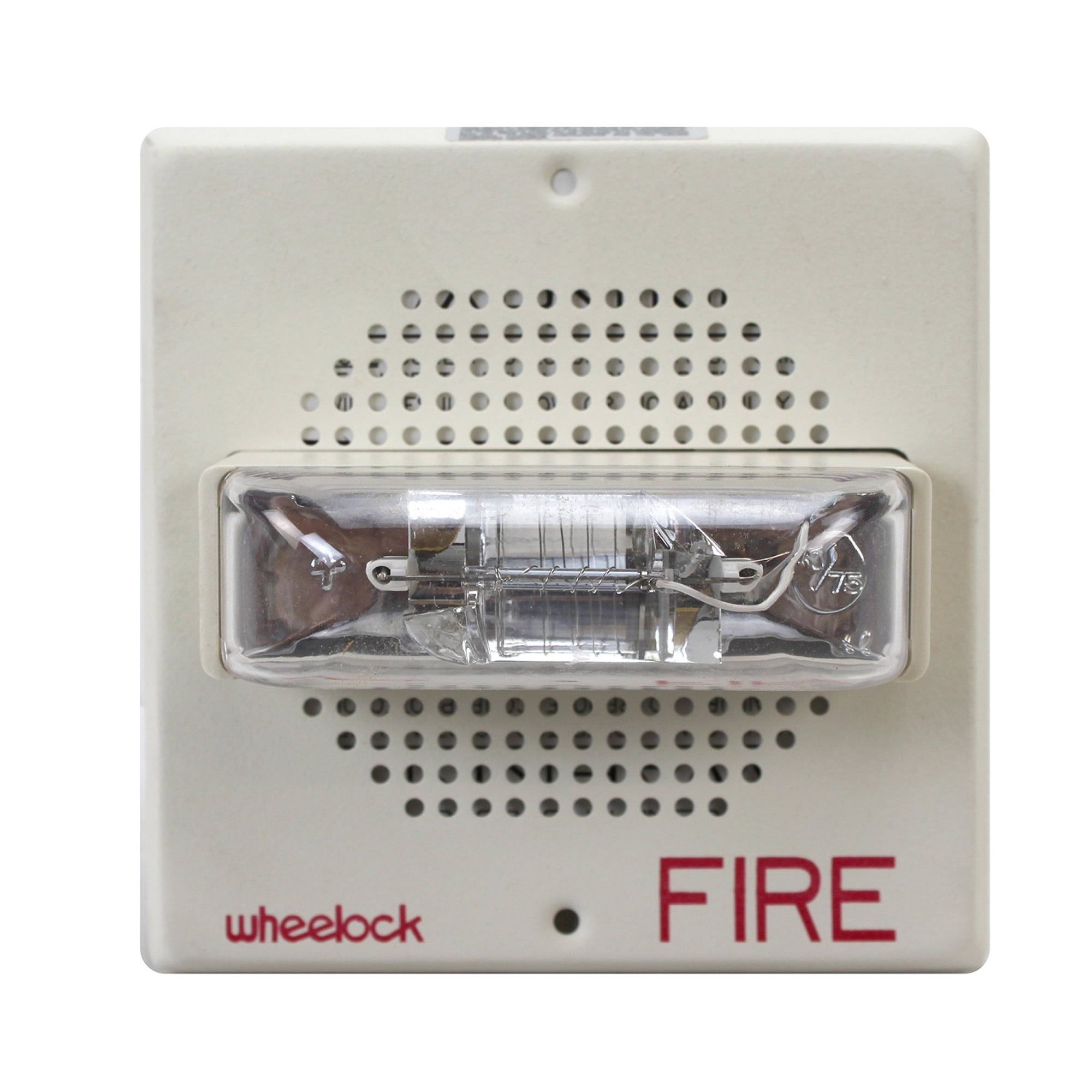 Wheelock - ET70-241575W-FW - Square wall mount speaker/strobe, White ...