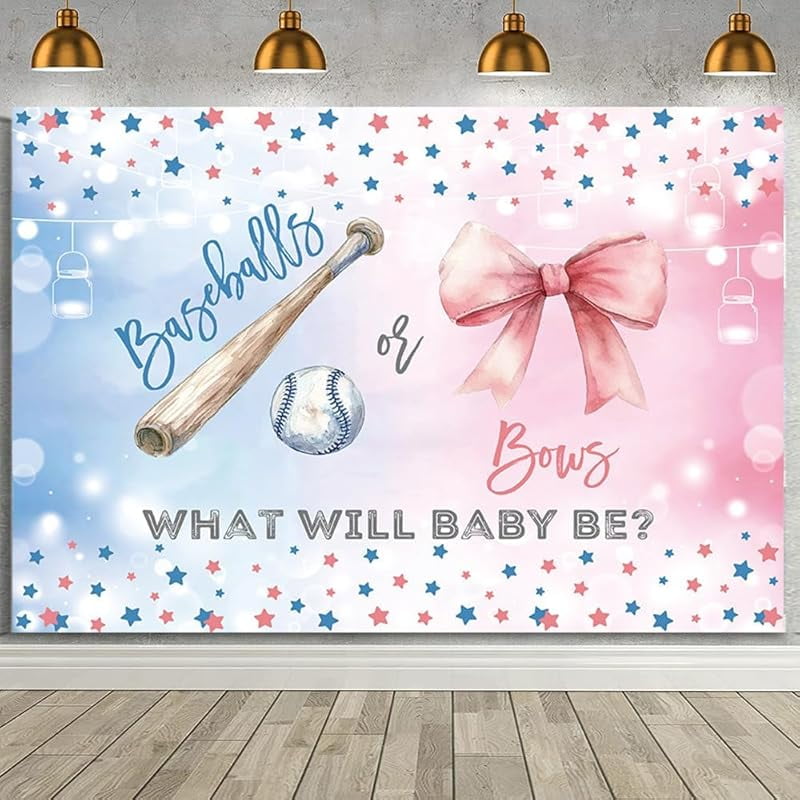 Wheels or Heels Gender Reveal Backdrop Boy or Girl What Will Baby Be ...
