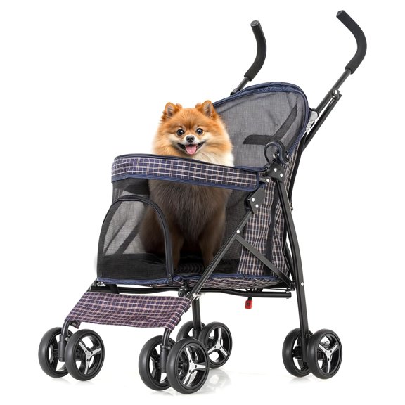 MoNiBloom Foldable Lightweight Dog Stroller for Small Medium Dogs, Pet ...