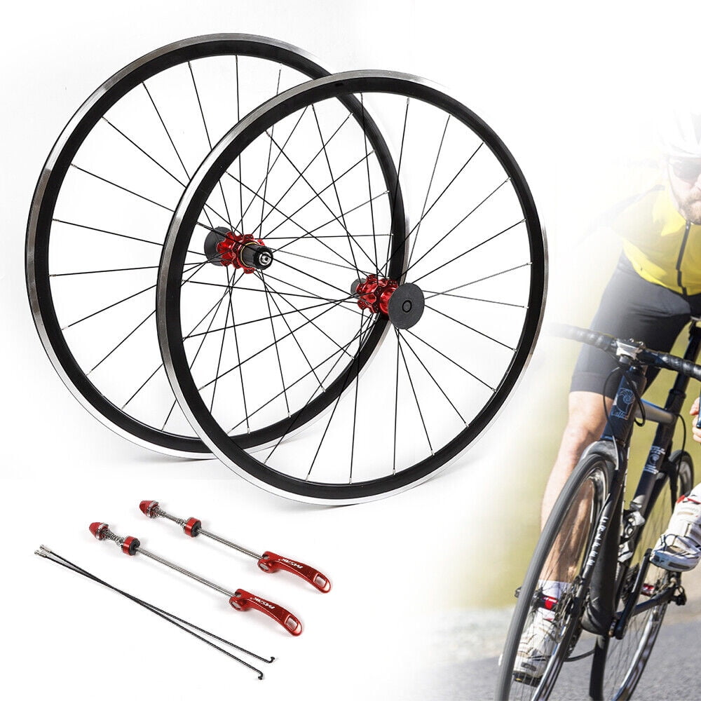 Wheels Road Bicycle Front & Rear Bike Wheelset Set 7-11 speed C/V Brake ...
