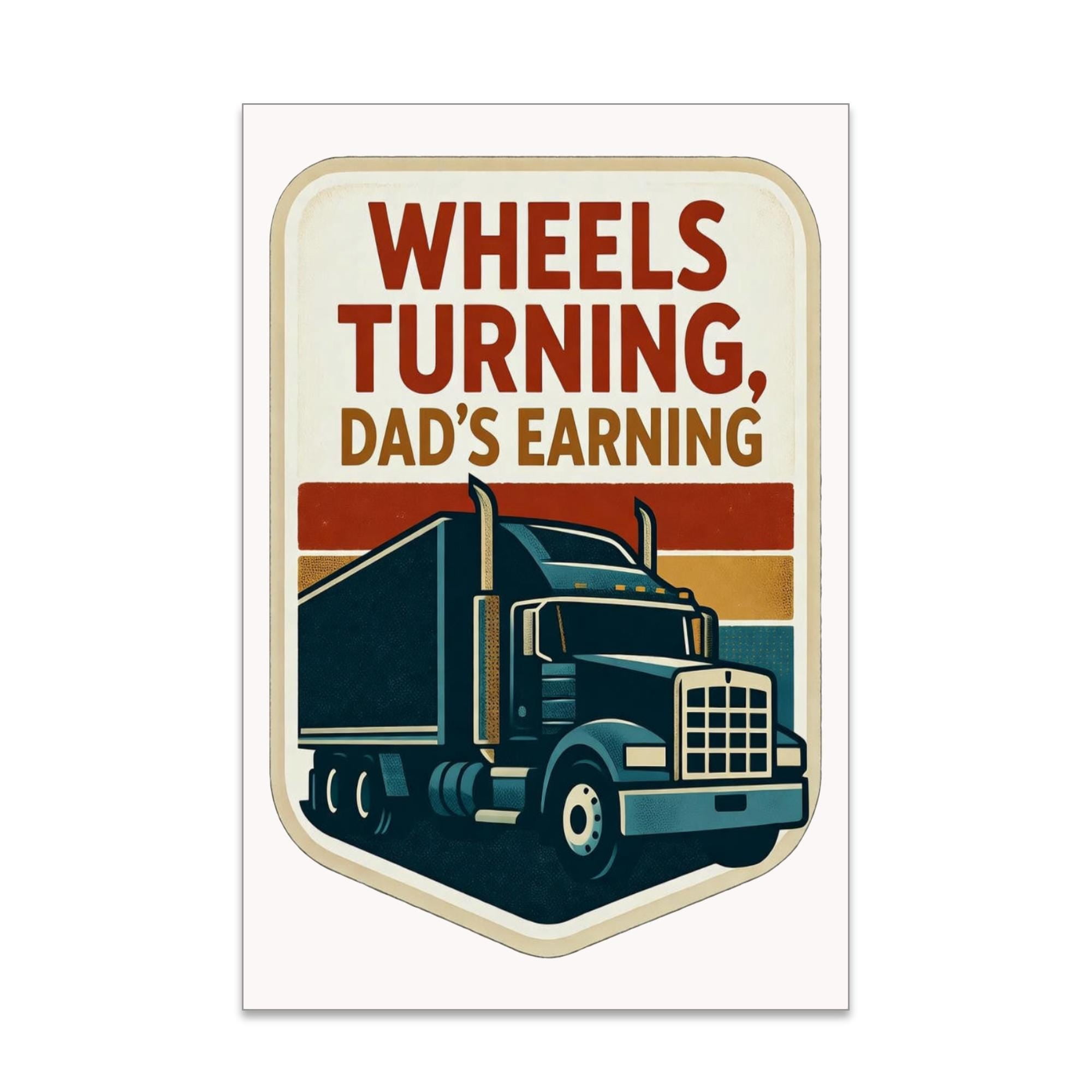 Wheels Turning Poster - Garage Decor for Car Enthusiasts - 13x19 Poster ...