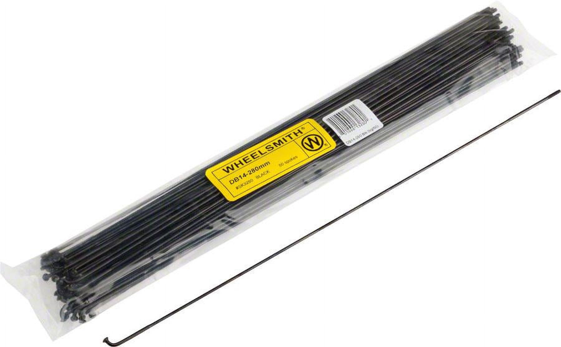 Wheelsmith DB14 Spokes 2.0/1.7 x 280mm Black Spokes, Bag of 50 ...