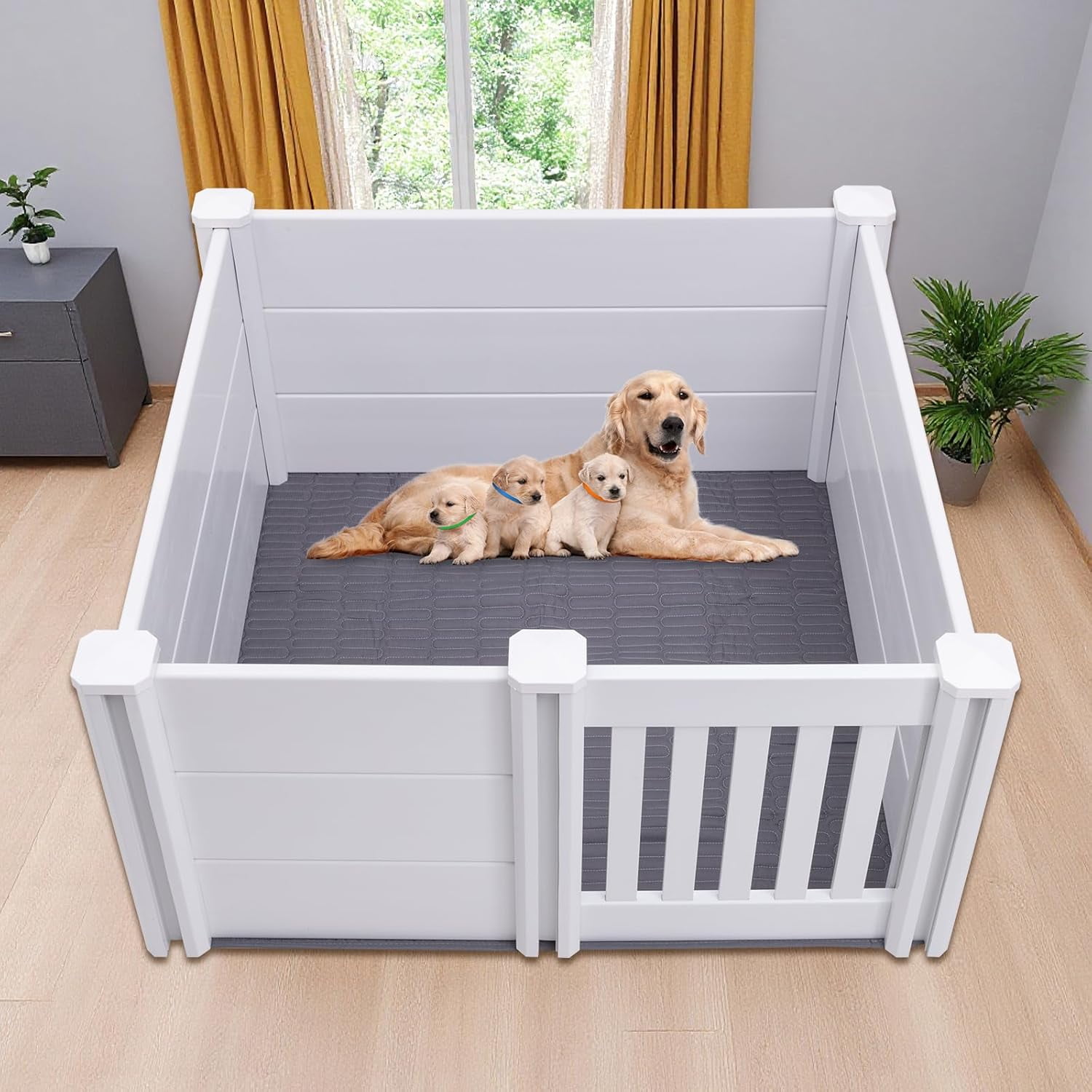Whelping Box for Dogs,38 * 38 * 19in Whelping Box for Puppies with ...