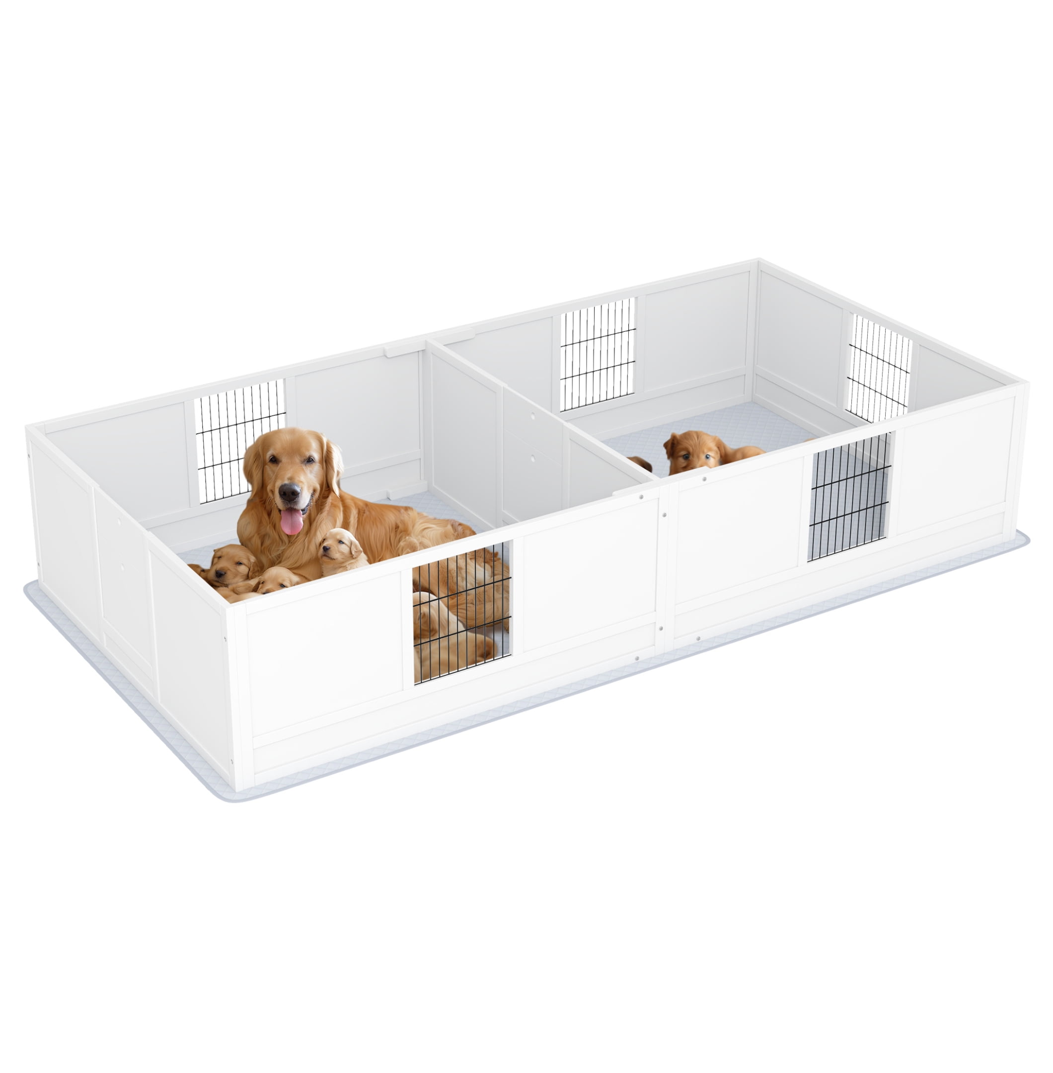 Whelping Box for Dogs and Puppies, Dog Whelping Box with Waterproof Pee ...