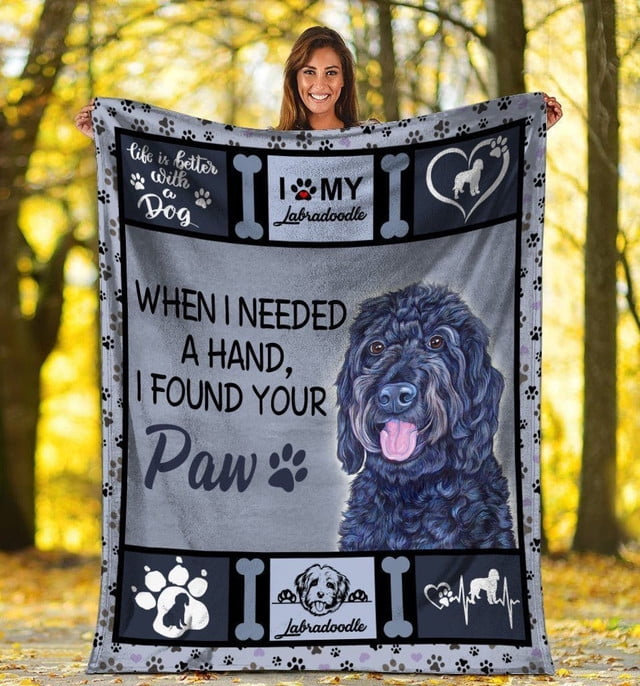 When I Needed A Hand Labradoodle Dog Ultra Fleece Blanket - Walmart.com
