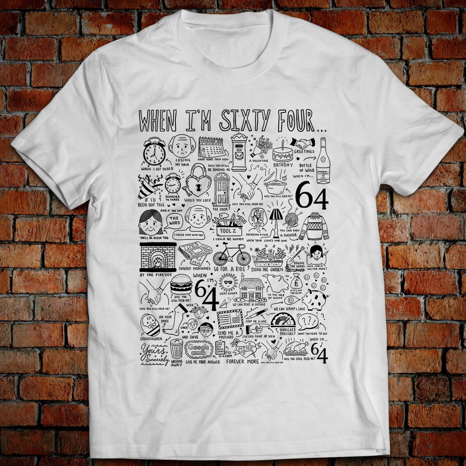 When I'm Sixty-Four Yellow Submarine Tee The Beatles John Lennon Paul ...