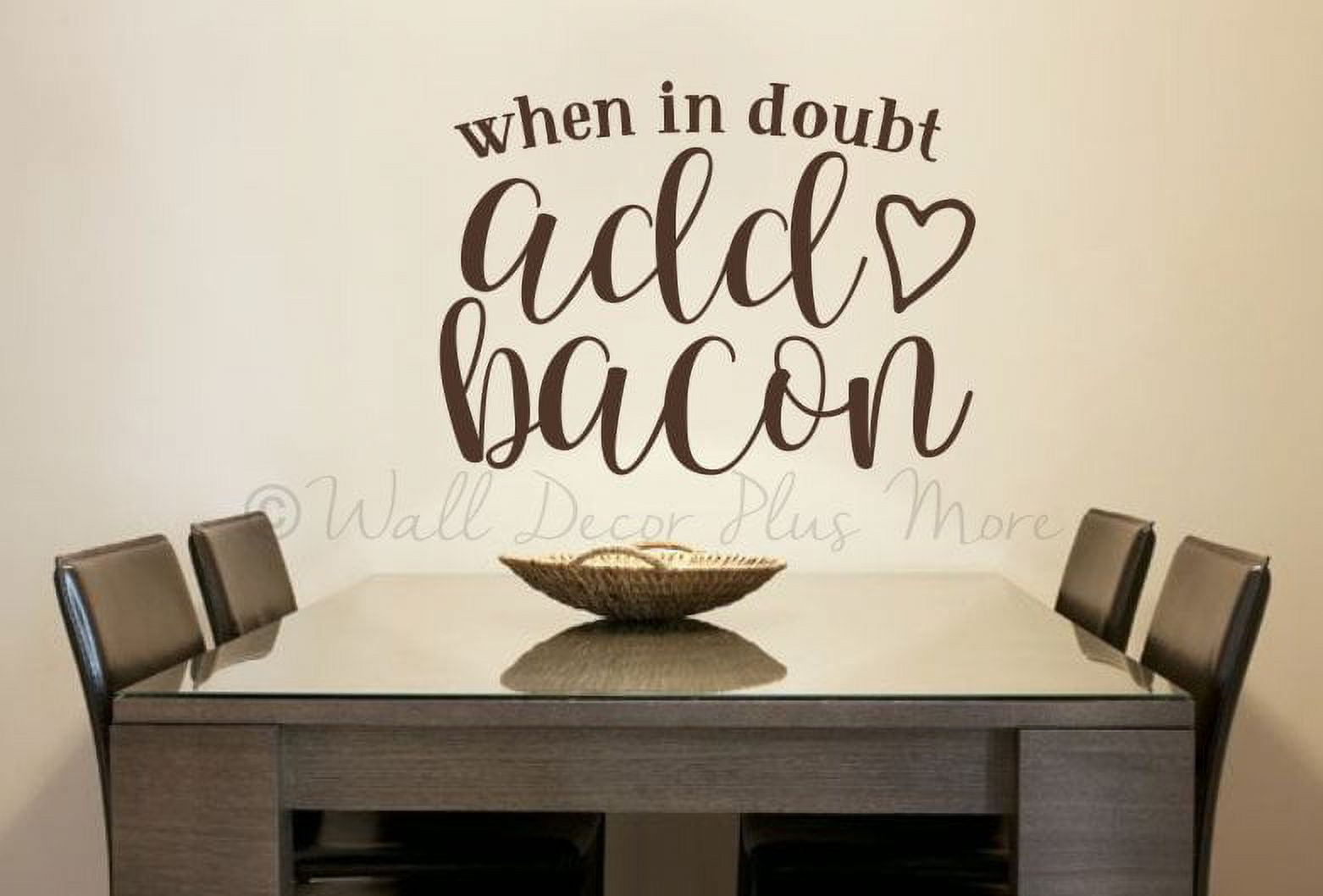 When In Doubt Add Bacon Wall Decal Sticker for Kitchen Chef Decor Words ...