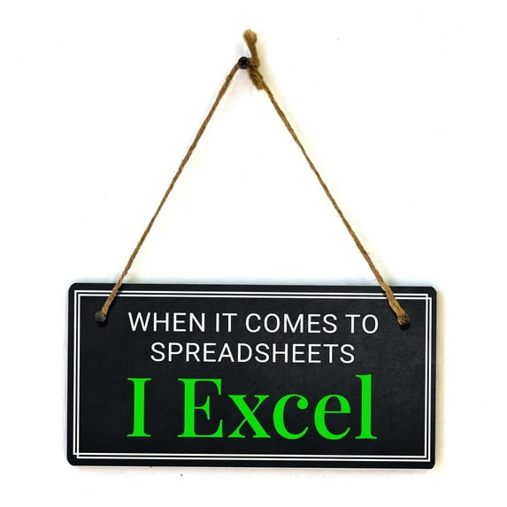 When It Comes To Spreadsheets I Excel 5x10 Hanging Plus Wall or Door ...