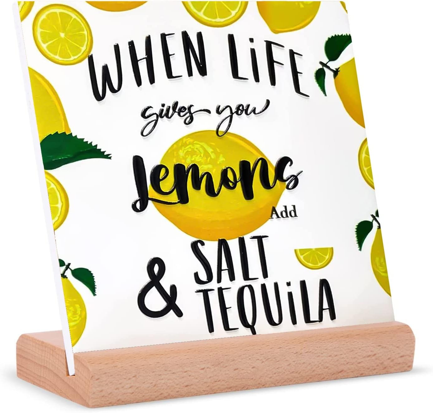 When Life Gives You Lemons Funny Inspirational Ceramics Desk Decor Sign ...