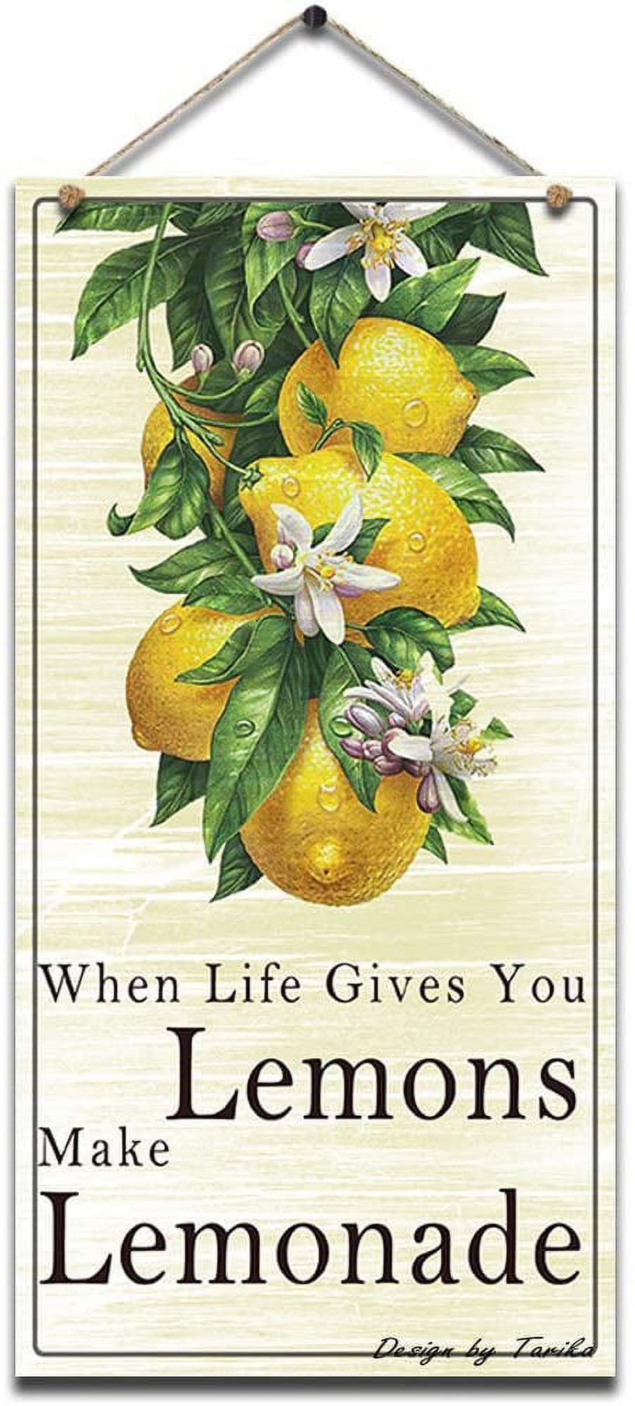 When Life Gives You Lemons Make Lemonade Retro Wooden Public Decorative ...