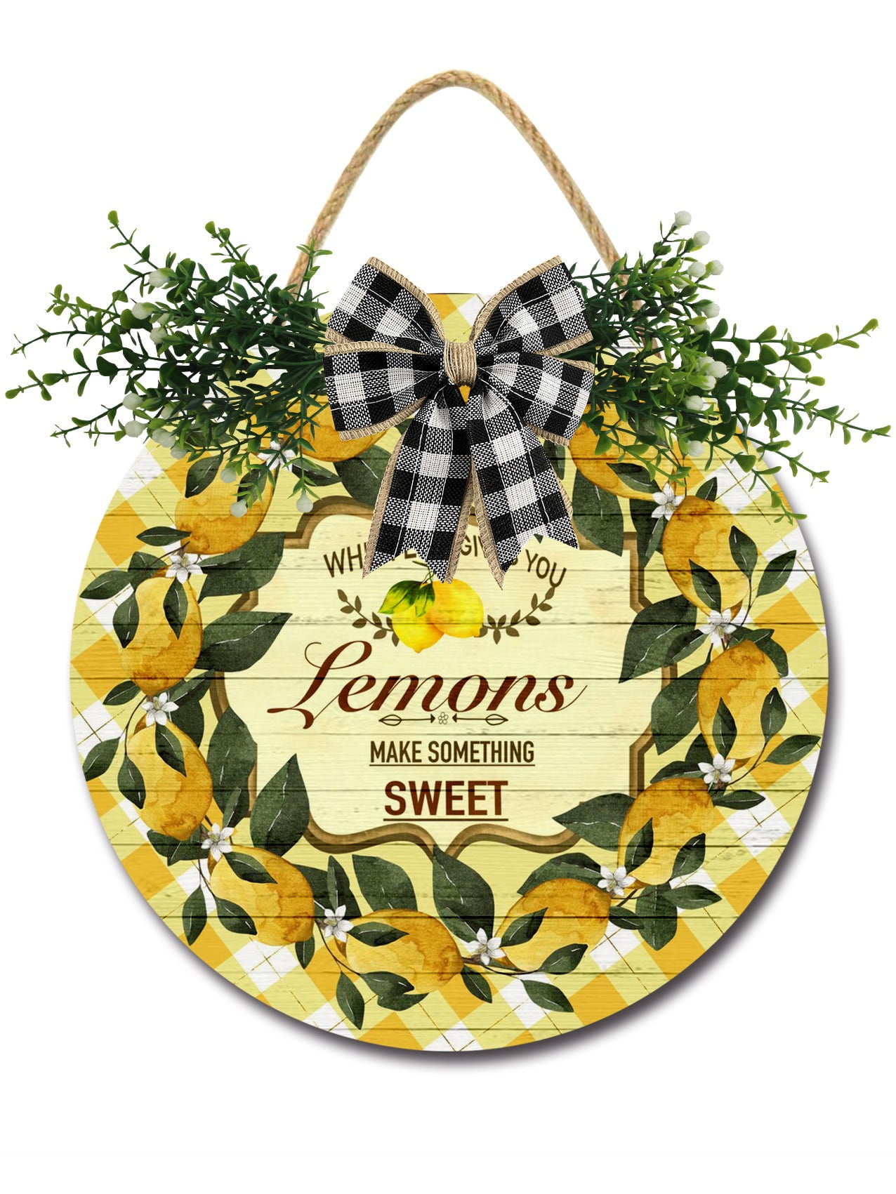 When Life Gives You Lemons Make Something Sweet Door Sign Home Decor ...