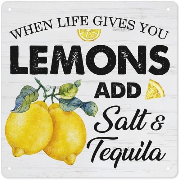 When Life Gives You Lemons Sign Decor Lemon Signs Sayings Decoration ...