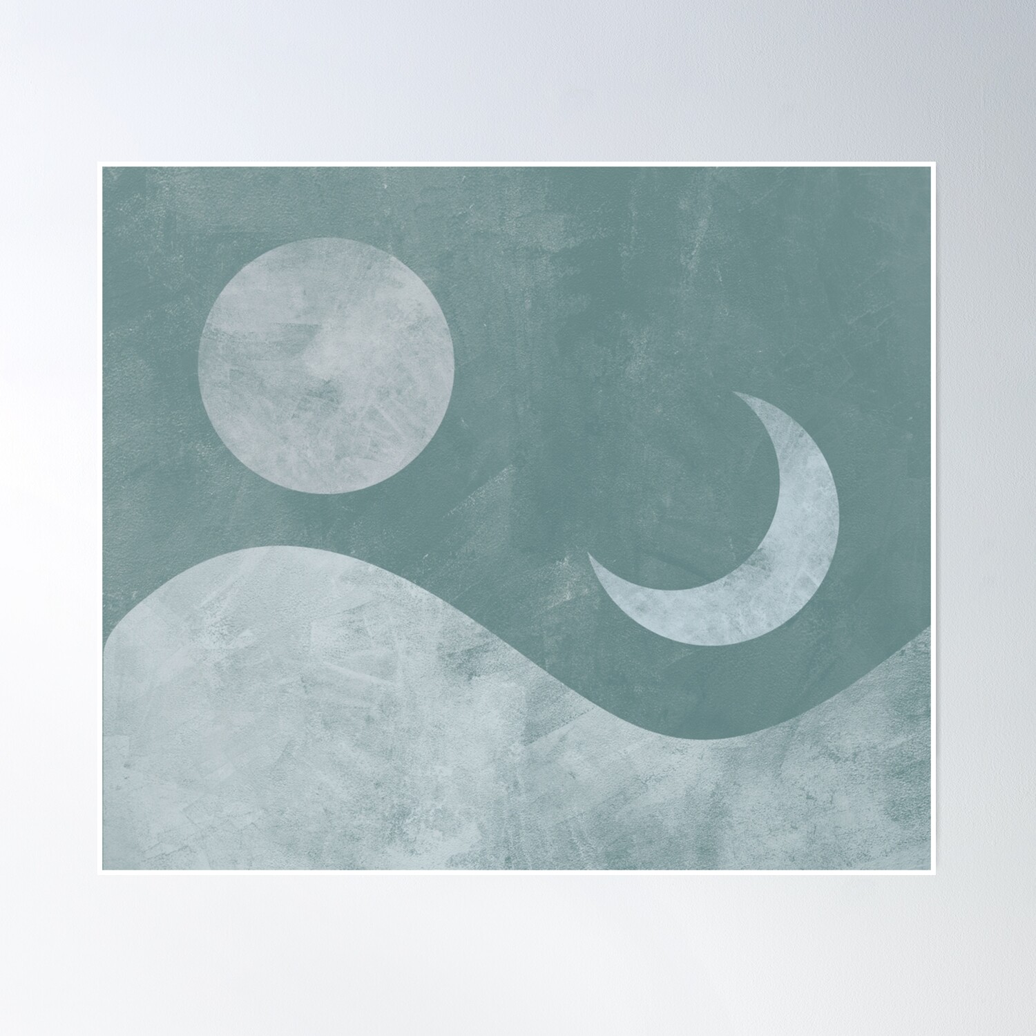 When The Sun Meets The Moon Poster Wall Art, Modern Wall Decor, 24x36 ...