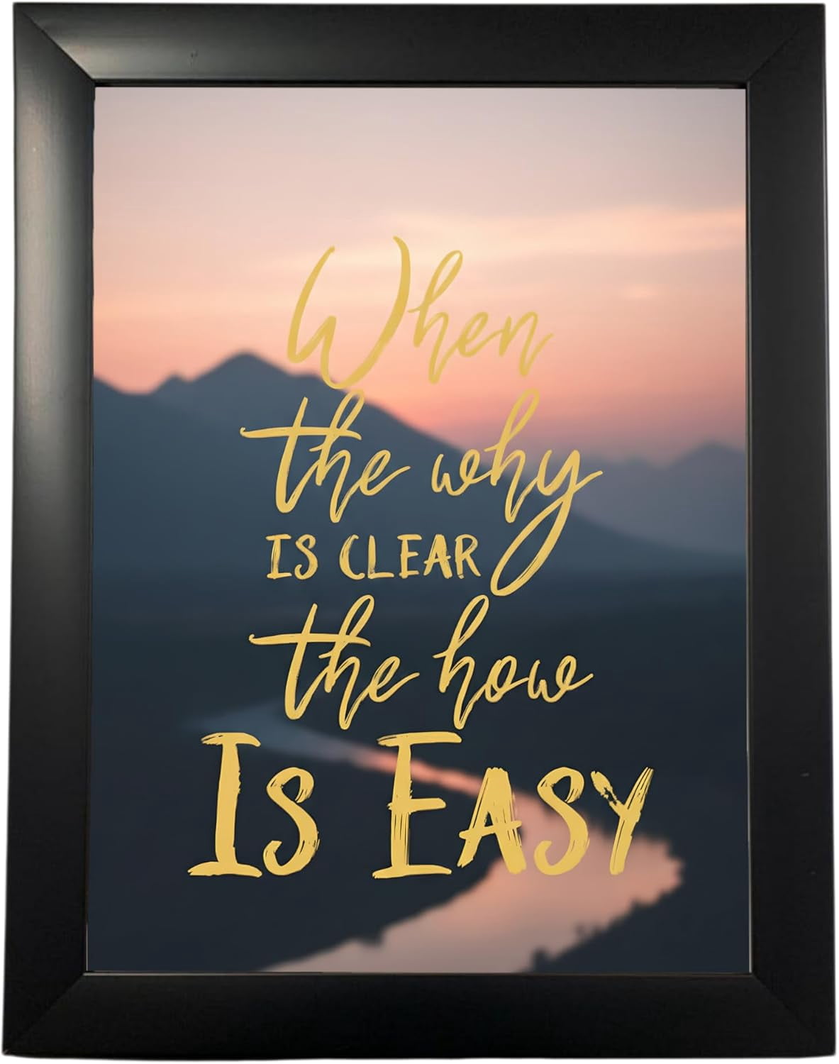When The Why Is Clear Motivational Poster - Inspirational Wall Art with ...