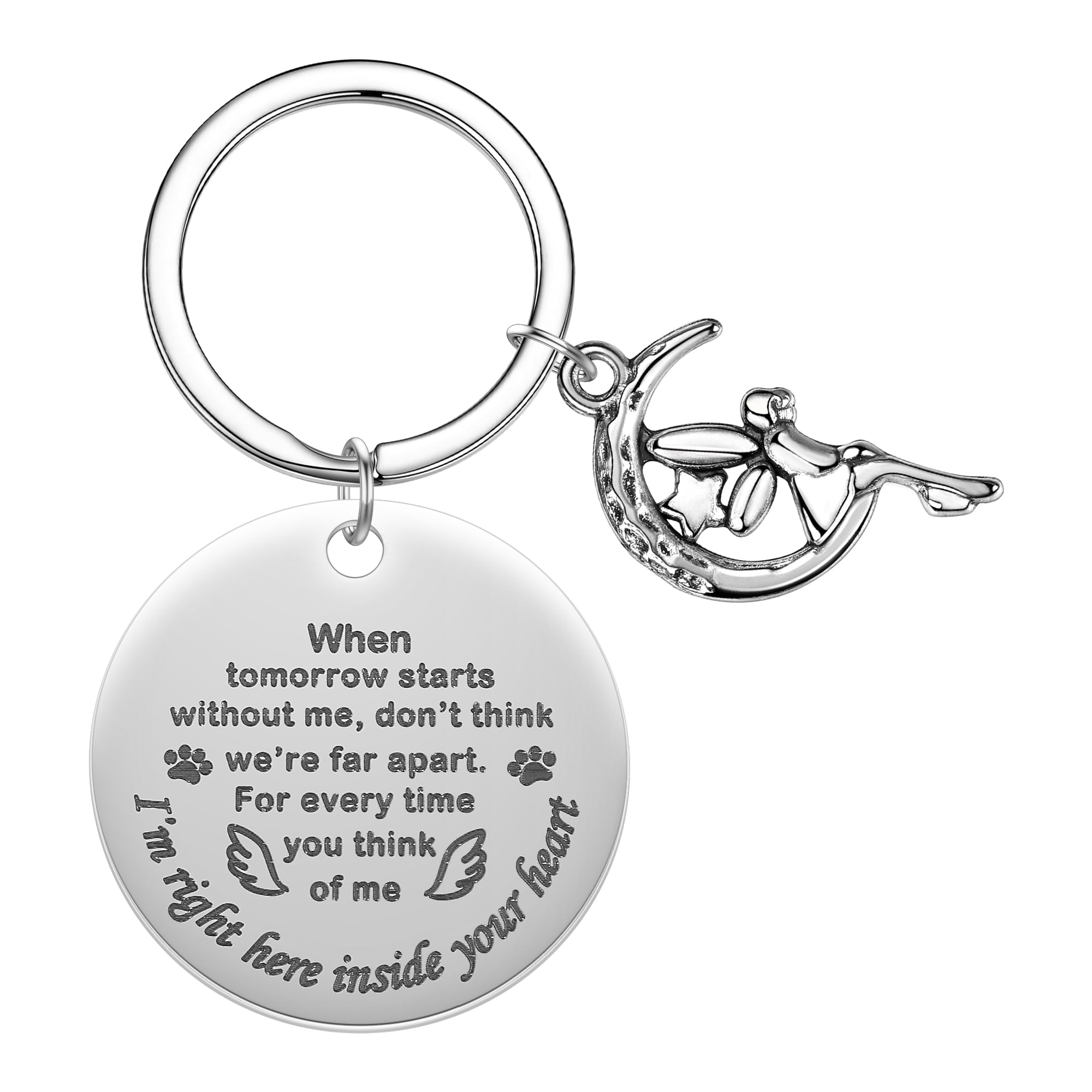 When Tomorrow Starts Without Me Paw Key Chains Pet Angel Dog Cats Loss ...