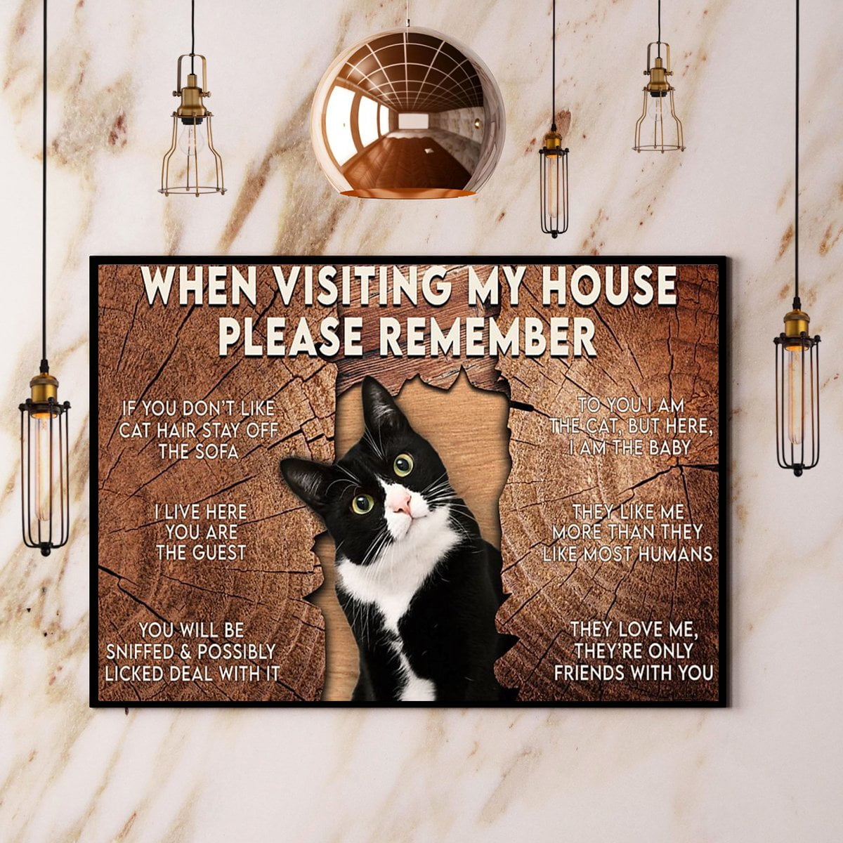 When Visiting My House Please Remember Cat Paper Poster No Frame Matte ...