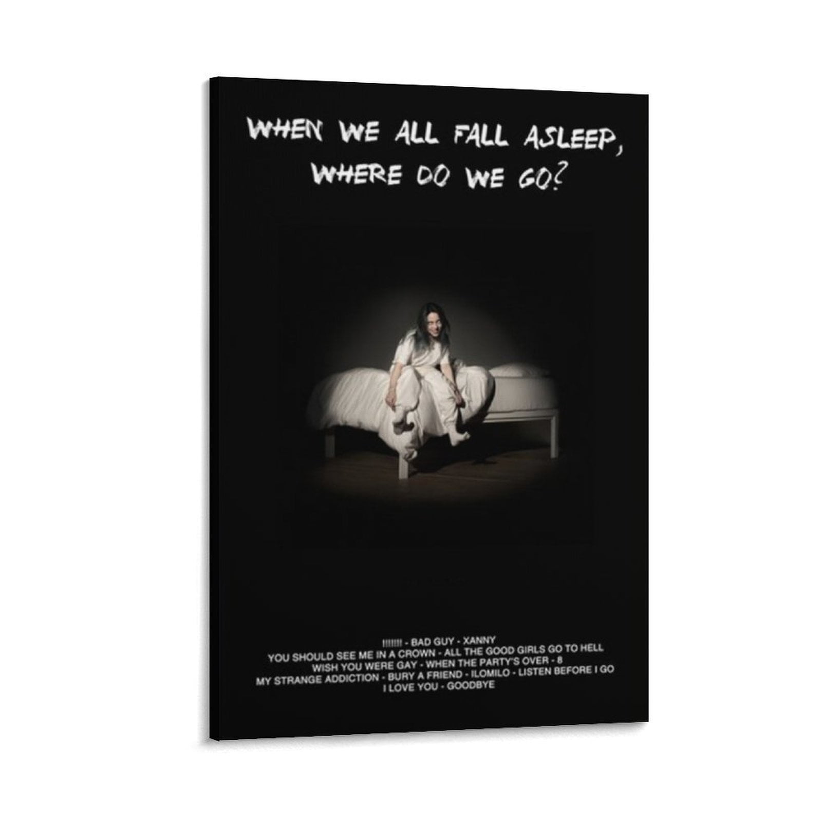 When We Fall Asleep Poster Artworks Canvas Poster Room Aesthetic Wall ...