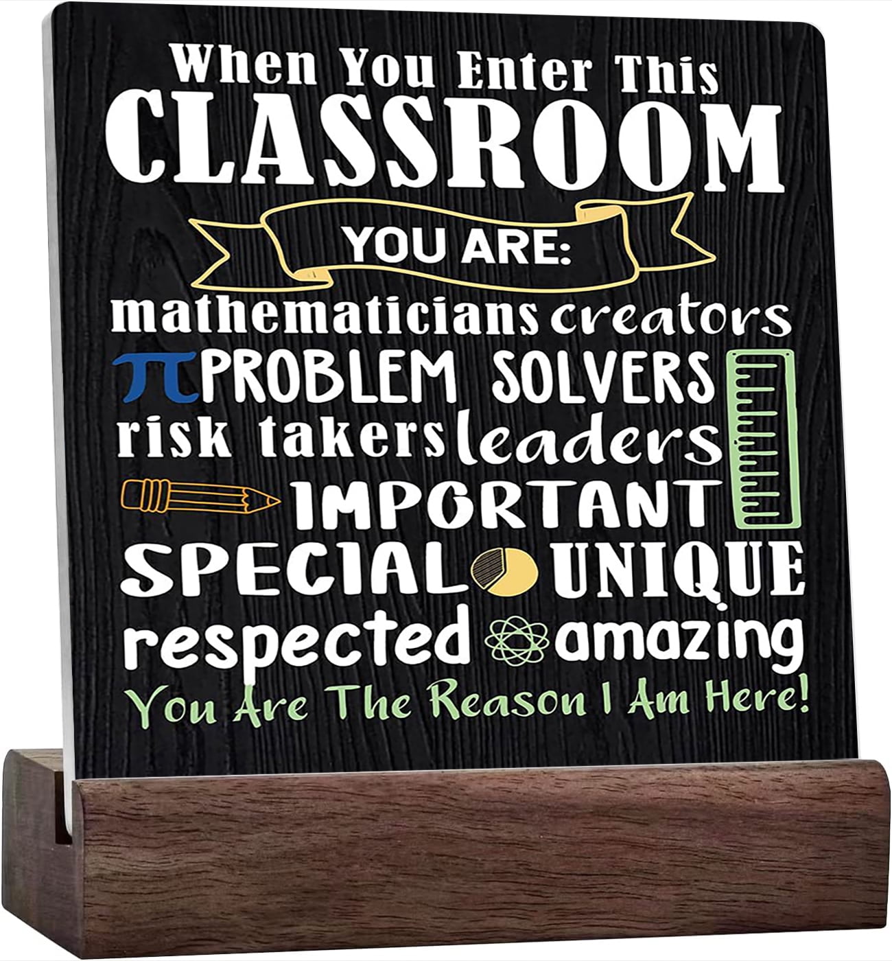 When You Enter This Classroom Ceramic Table Plaque Gift for Math ...