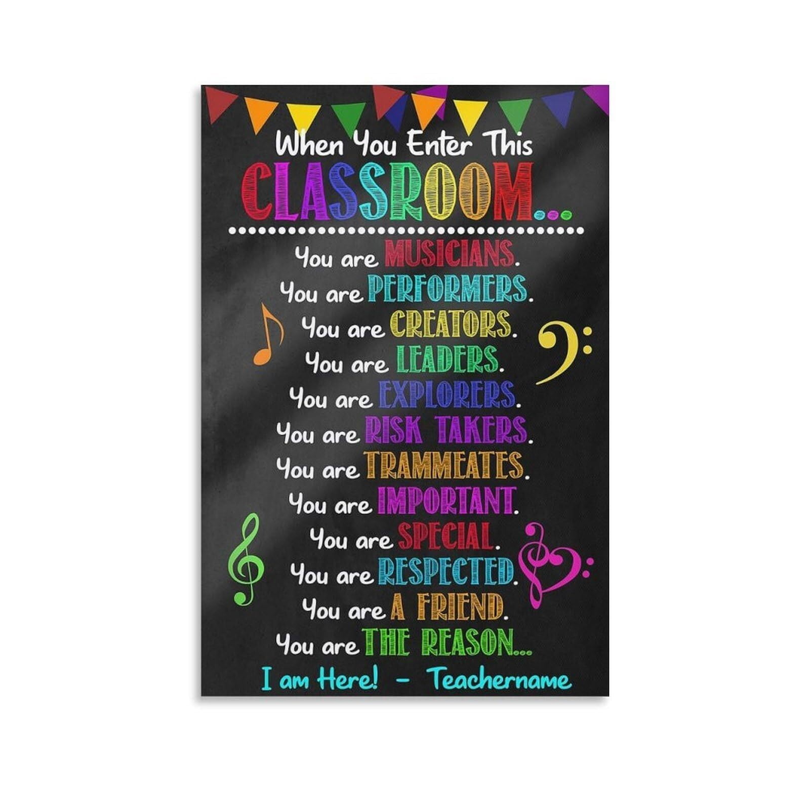 When You Enter This Classroom Colorful Music Classroom PostersChoir ...