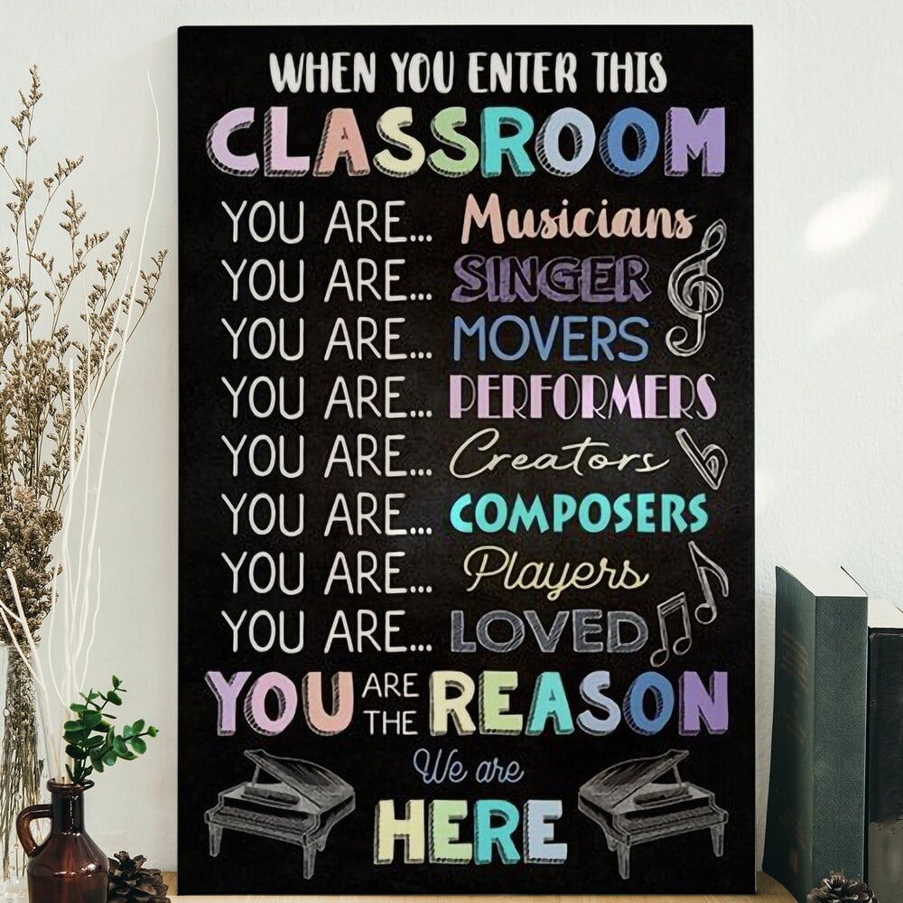 When You Enter This Classroom Poster, Back To School Gift, Music ...