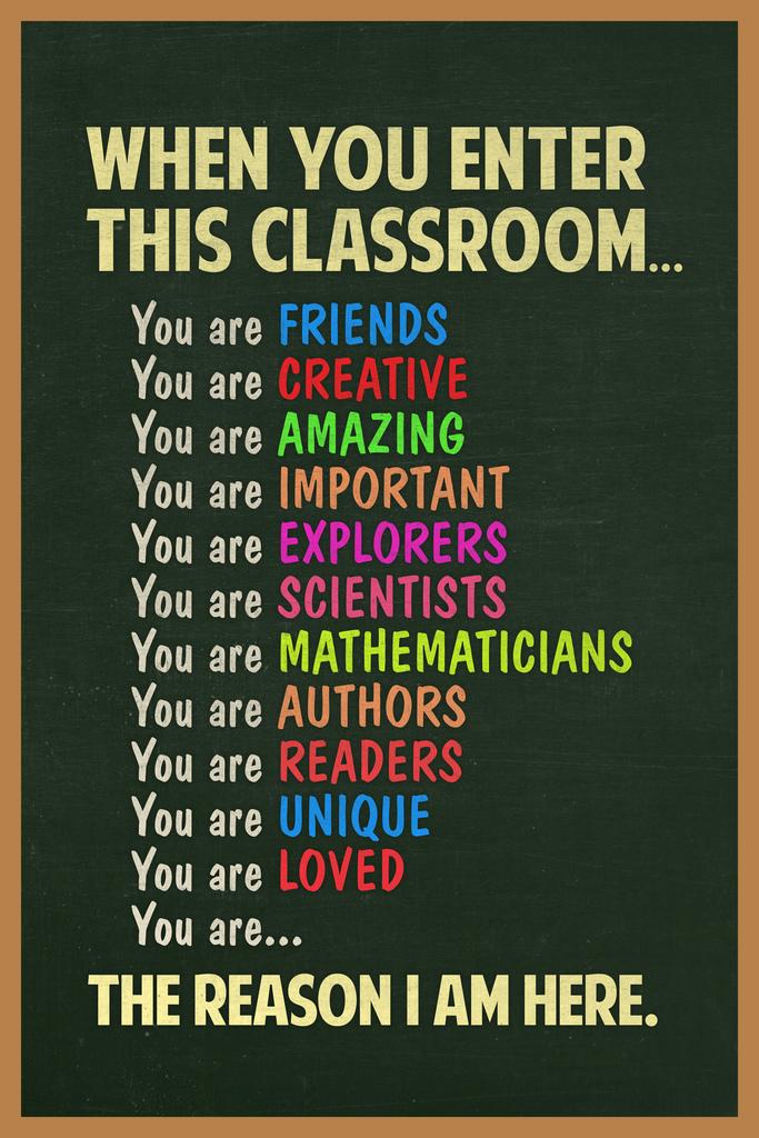 When You Enter This Classroom Poster For Affirmation Station ...