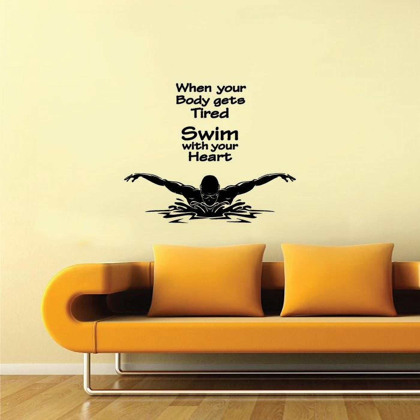 When Your Body Gets Tired Swim With Your Heart Motivational Life Quote ...