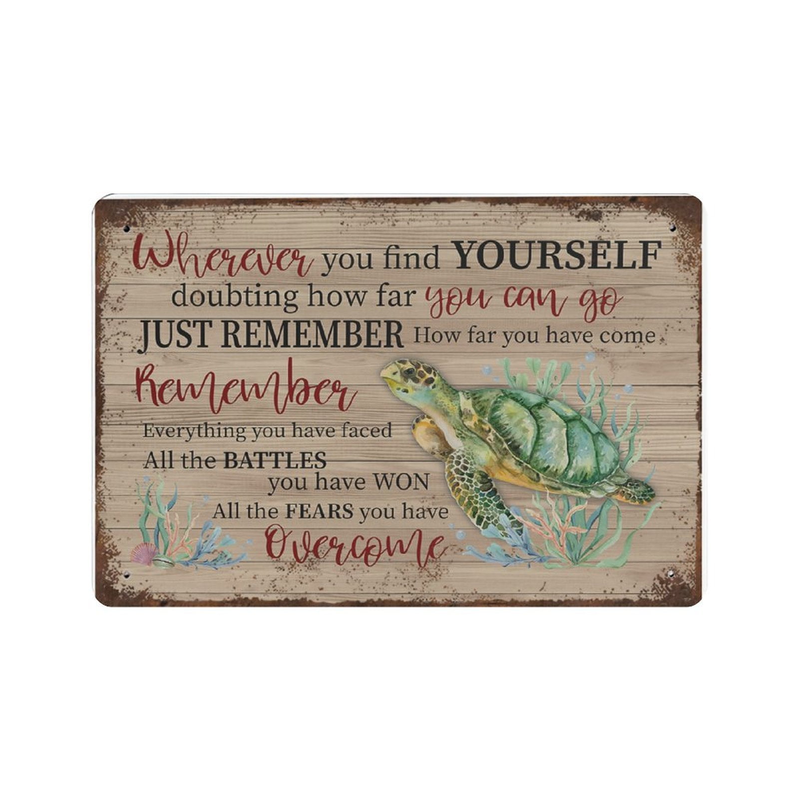 Whenever You Find Yourself Doubting How Far You Can Go tin sign Home ...