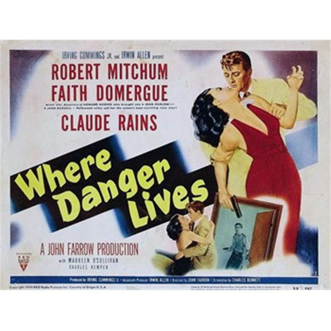 Where Danger Lives Movie Poster - 17 x 11 in. - Walmart.com
