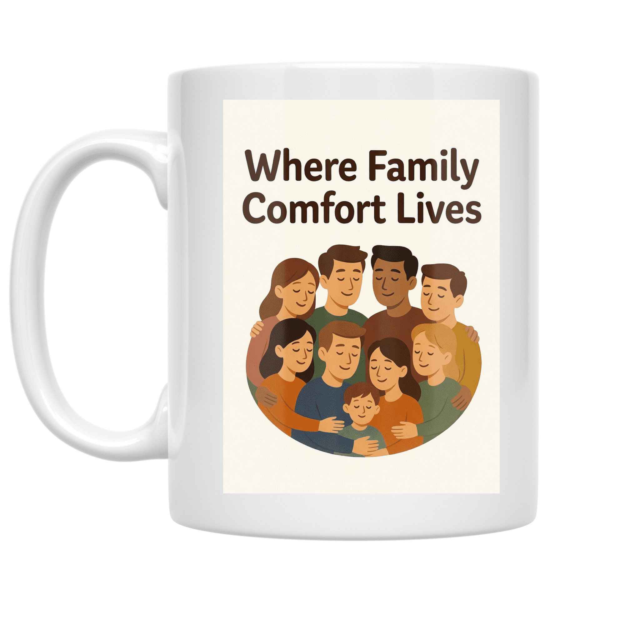Where Family Comfort Lives - Family Unity Enthusiast - 11 oz Ceramic ...