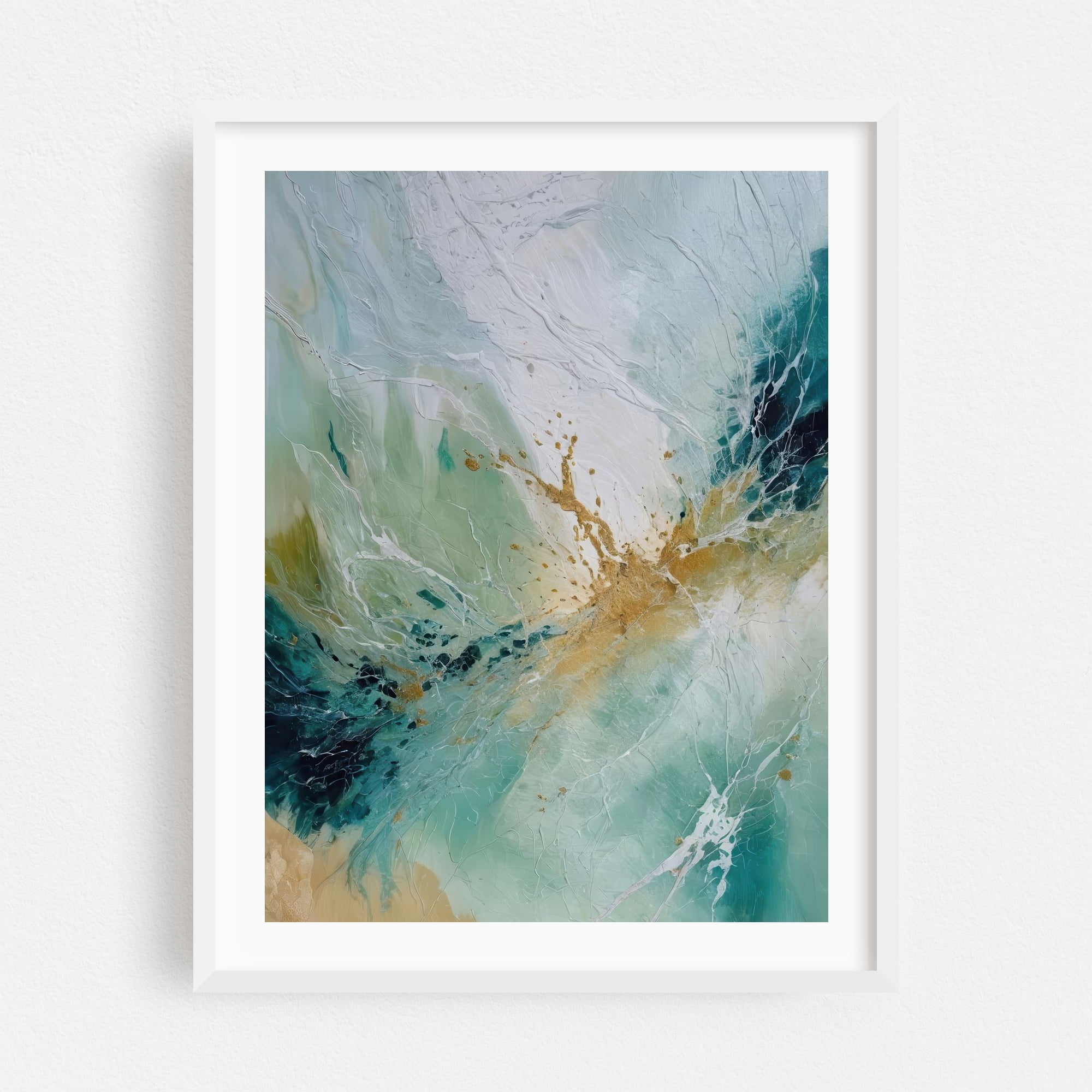 Where Seafoam Meets Stardusk - Digital Art Abstract Modern Art Ocean ...