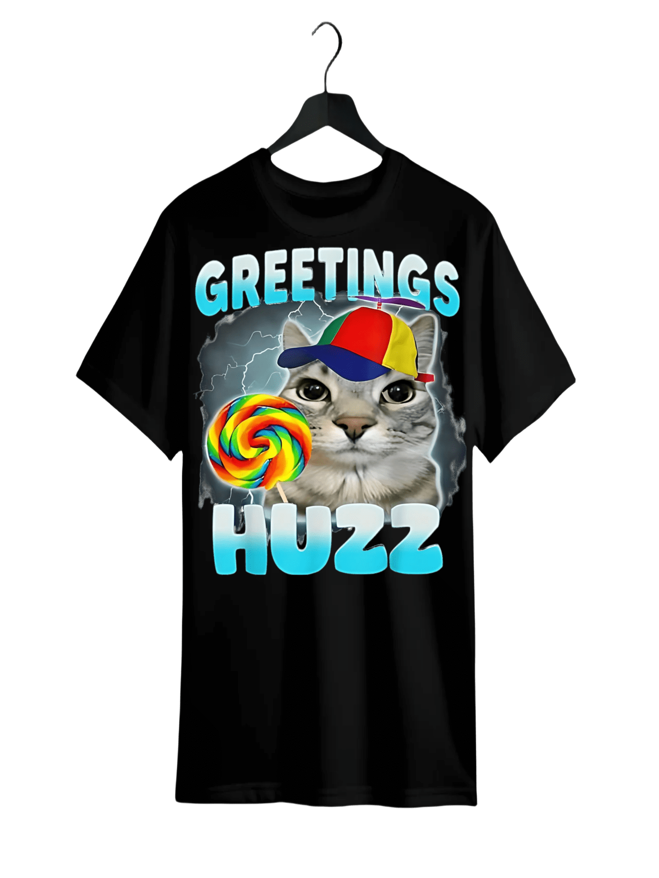 Where The Huzz at? Funny Cat Meme T-Shirt for a Touch of ! - Walmart.com