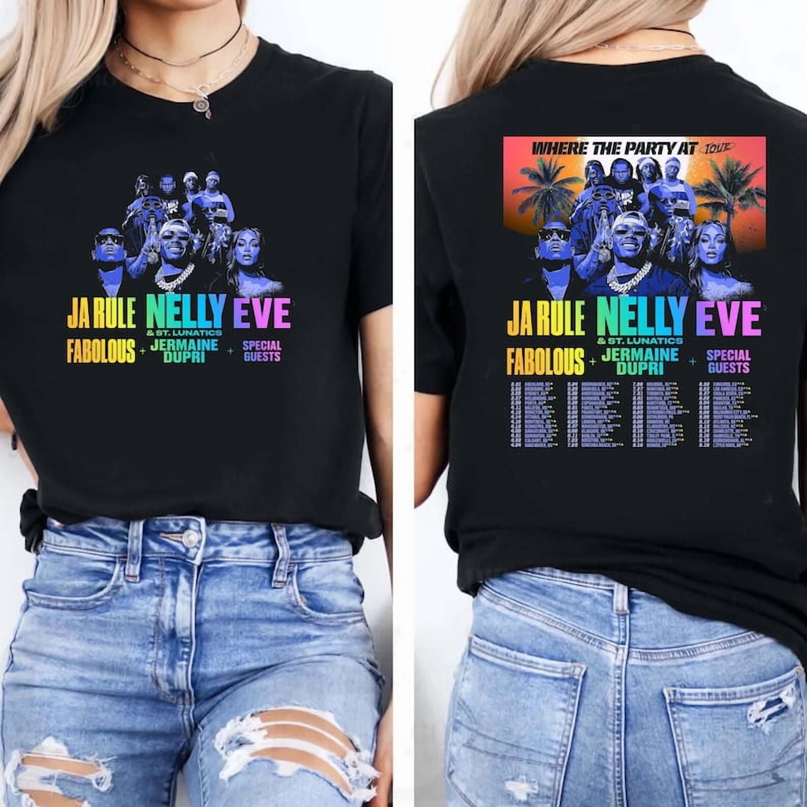 Where The Party At T-shirt, Nelly , Ja rule , Eve , Fabolous , Chingy ...