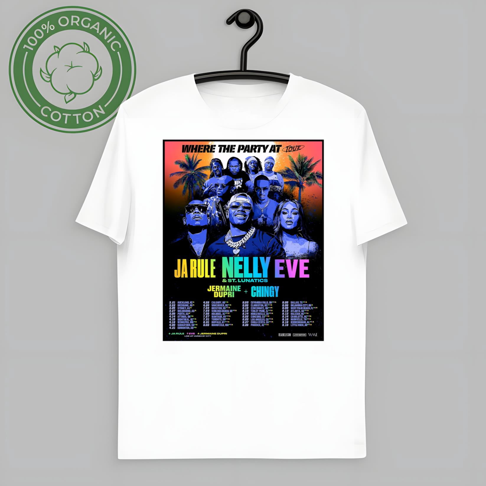 Where The Party At Tour Ja Rule 2025 Shirt, Nelly and Eve T-Shirt ...