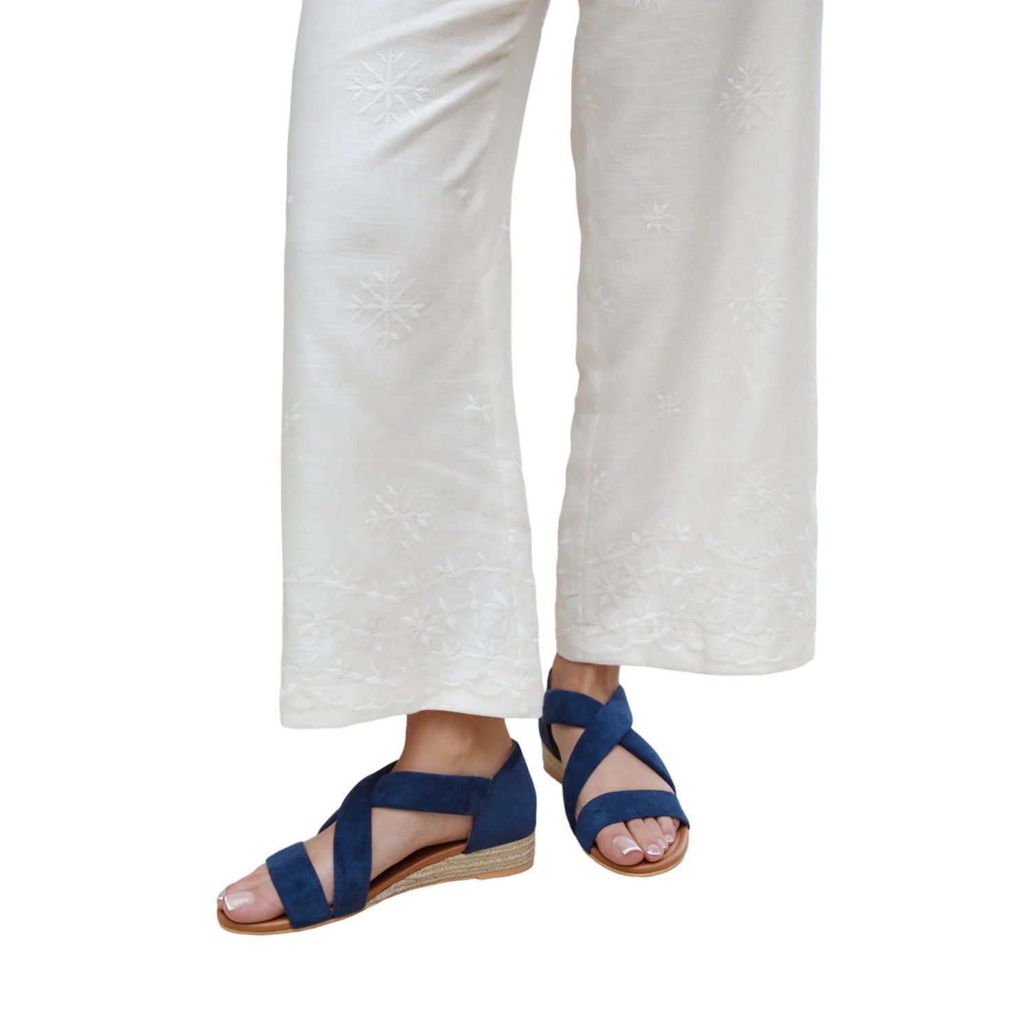 Where 's That From Womens Hummingbird Crossover Suede Low Wedge Shoes ...