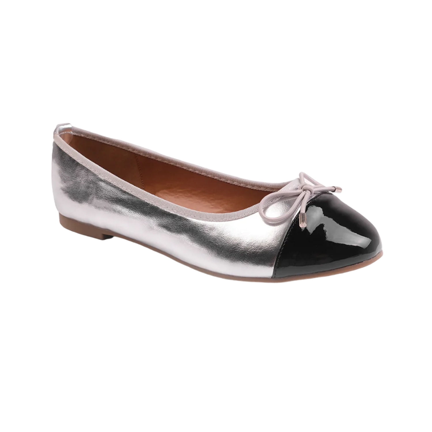 Where 's That From Womens Janice PU Bow Detail Flat Ballerina Flats ...