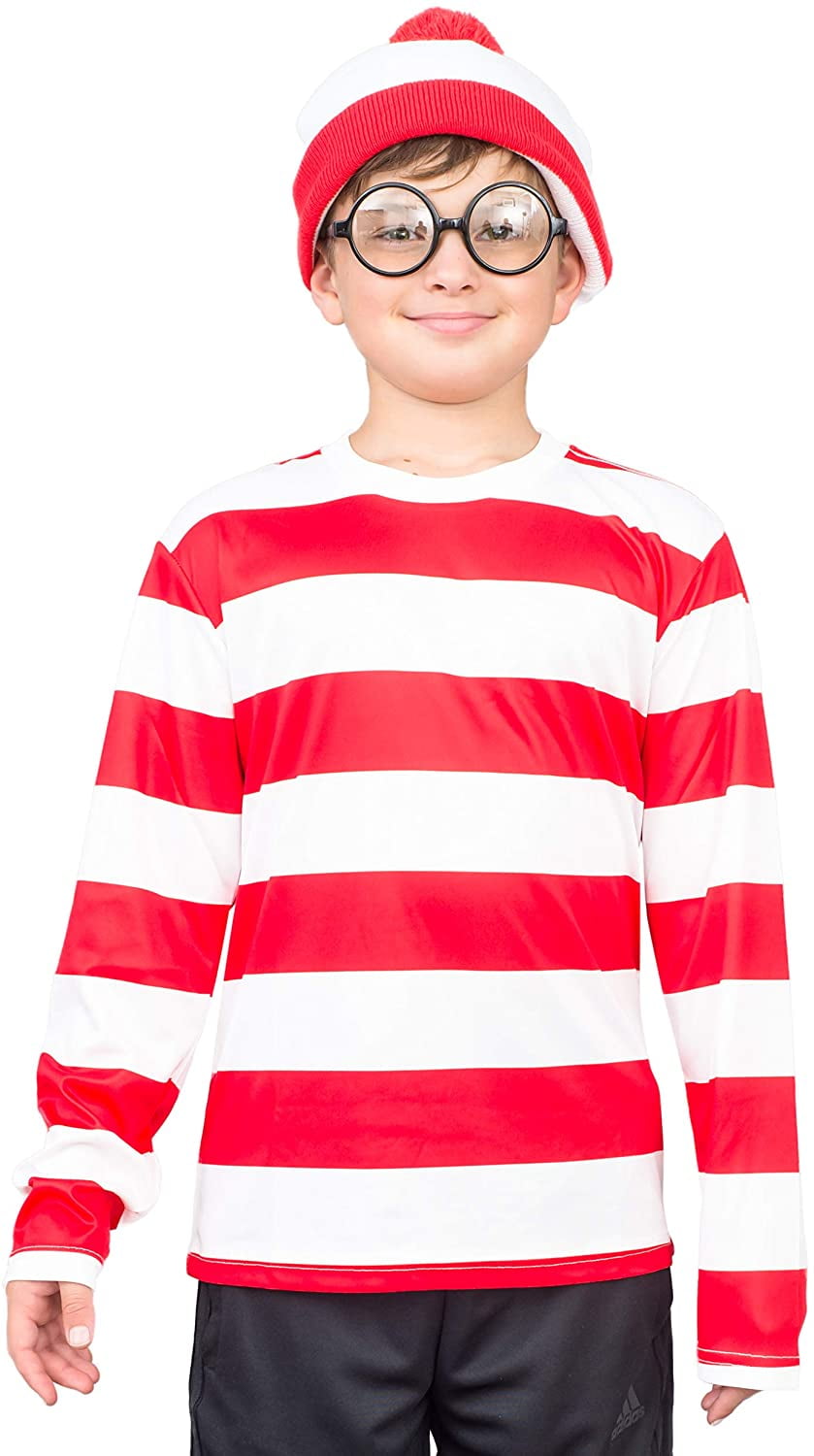 Where's Waldo Wally Deluxe Youth Children Costume Set - Walmart.com